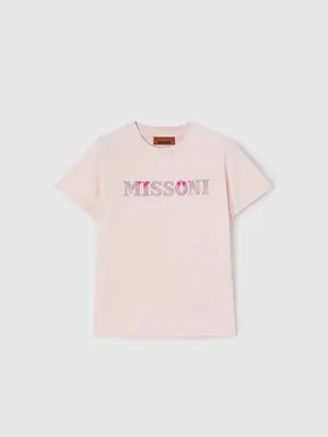 Missoni Short-sleeve Pure Cotton Crewneck T-shirt - Pink