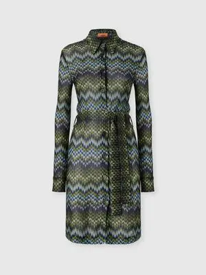 Missoni Midi Shirt Dress In Viscose - Multicoloured