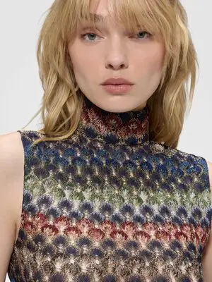 Missoni Sleeveless Viscose Lamé Top