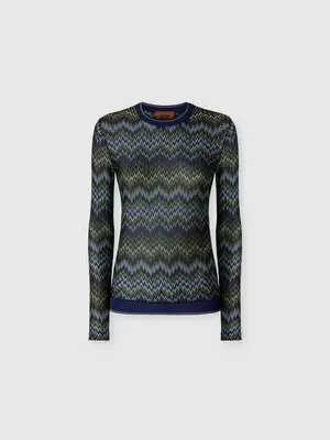 Missoni Long-sleeve Viscose Sweater With Snake Motif - Multicoloured