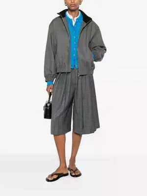 Sandro Checked Rhinestone-embellished Shorts