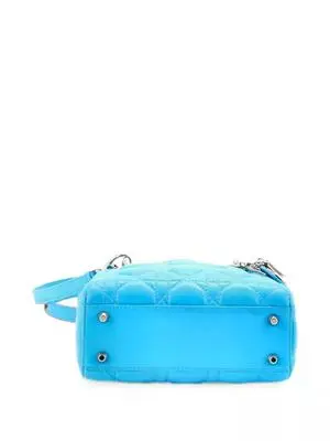 Dior Lady Cannage Quilt Lambskin Mini Satchel - Blue