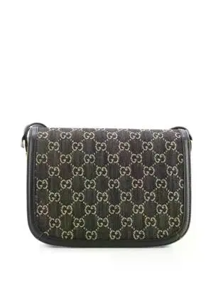 Gucci Horsebit 1955 Gg Denim Small Shoulder Bag