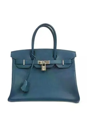 Hermès 2009 30 Birkin Epsom Tote Bag - Blue