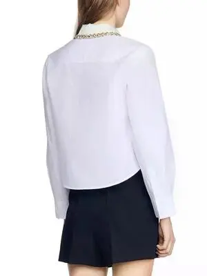 Sandro Beaded-collar Shirt