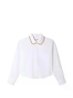 Sandro Embellished Collar Shirt - White