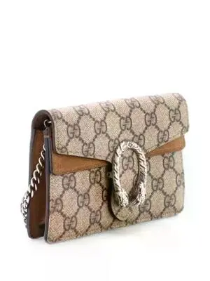 Gucci Dionysus Gg Coated Canvas Super Mini Crossbody Bag - Brown