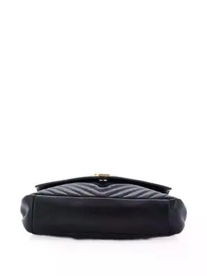 Saint Laurent Matelassé Chevron Leather Shoulder Bag - Black