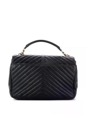 Saint Laurent Matelassé Chevron Leather Shoulder Bag - Black