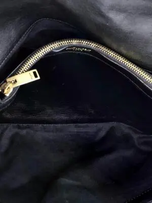 Saint Laurent Matelassé Chevron Leather Shoulder Bag - Black