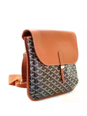 Goyard Coursier Messenger Bag In Coated Canvas And Leather - Brown