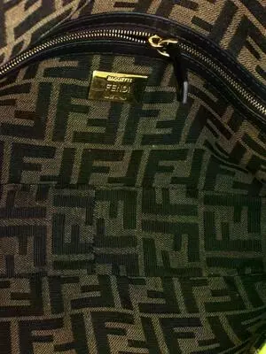 Fendi Baguette Nm Bag Zucca Canvas Medium Shoulder Bag