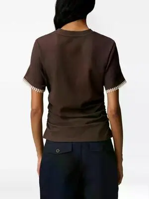 Claudie Pierlot Embroidered T-shirt - Brown