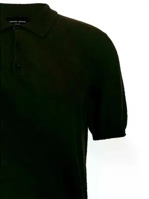 ROBERTO COLLINA Short-sleeve Textured Polo Shirt