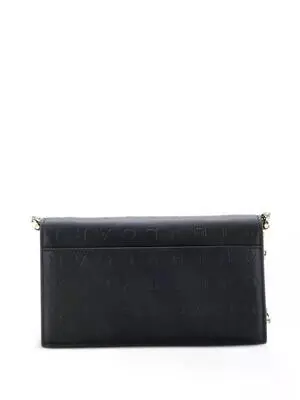 BVLGARI Logo Infinitum Chain Wallet Embossed Leather Crossbody Bag