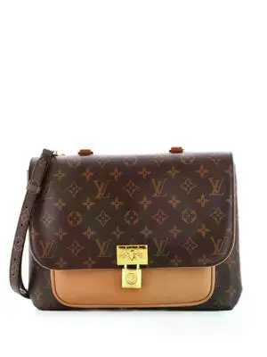 LOUIS VUITTON Marignan Handbag Monogram Canvas With Leather Shoulder Bag - Brown