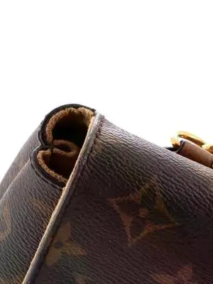 LOUIS VUITTON Monogram Canvas Marignan Handbag With Leather Shoulder Strap