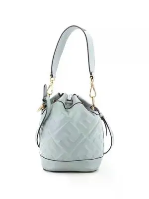 Fendi Mon Tresor Zucca Embossed Leather Mini Bucket Bag