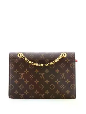 LOUIS VUITTON Victoire Handbag Monogram Canvas And Leather Shoulder Bag - Red