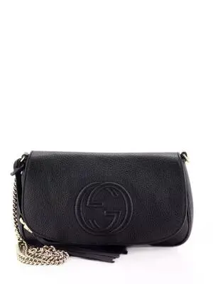Gucci Soho Chain Leather Medium Crossbody Bag - Black