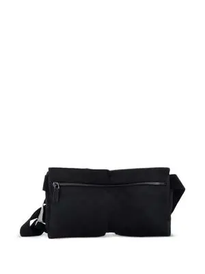 Gucci Vintage Double Gg Canvas Leather Belt Bag