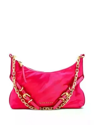 Givenchy Voyou Party Satin With Leather Mini Shoulder Bag - Pink