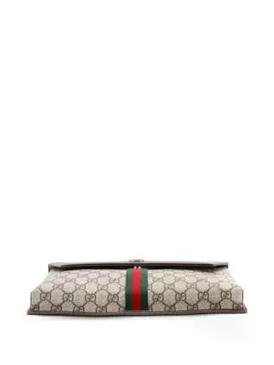 Gucci Ophidia Gg Coated Canvas Large Clutch Bag