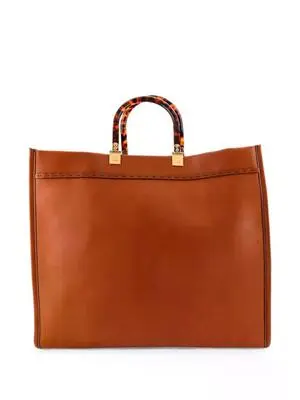 Fendi Sunshine Shopper Leather Large Tote Bag