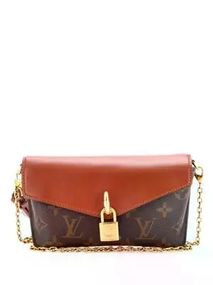 LOUIS VUITTON Padlock On Strap Handbag Monogram Canvas And Leather Crossbody Bag - Brown