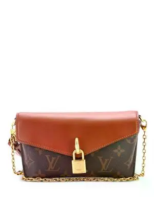 LOUIS VUITTON Monogram Canvas And Leather Padlock On Strap Crossbody Bag