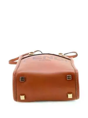 Fendi Sunshine Shopper Mini Tote Leather Crossbody Bag - Brown