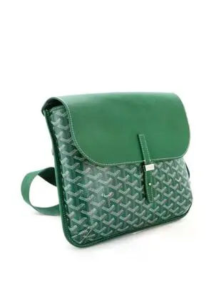 Goyard Coursier Messenger Bag In Coated Canvas And Leather - Green