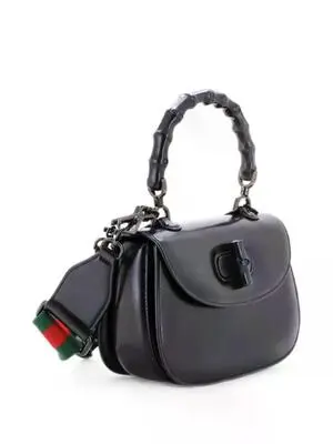 Gucci Bamboo Top Handle Satchel Bag - Black