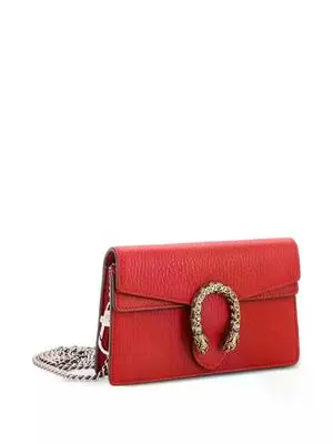 Gucci Dionysus Bag Leather Super Mini Clutch Bag - Red