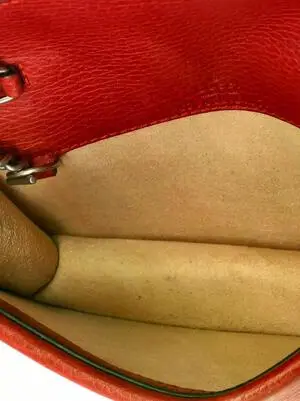 Gucci Dionysus Bag Leather Super Mini Clutch Bag - Red
