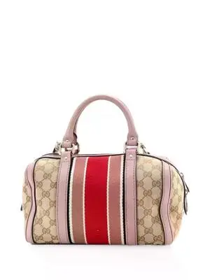 Gucci Monogram Canvas Satchel Bag