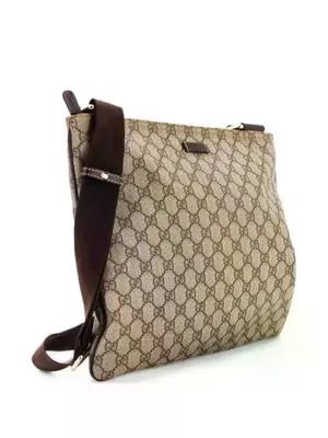 Gucci Gg Coated Canvas Messenger Bag