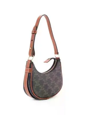 Celine Ava Bag Triomphe Coated Canvas Mini Shoulder Bag - Brown