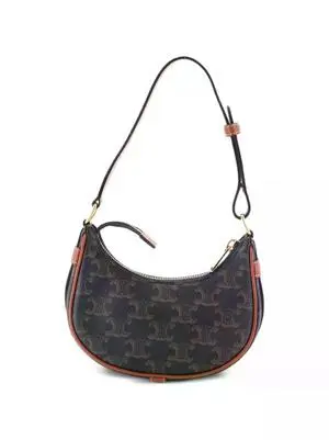 Celine Ava Bag Triomphe Coated Canvas Mini Shoulder Bag - Brown