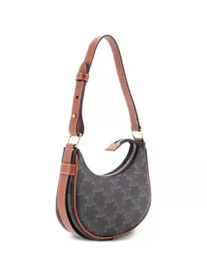 Celine Ava Bag Triomphe Coated Canvas Mini Shoulder Bag - Brown