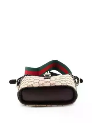 Gucci Gg Canvas With Leather Mini Bucket Bag