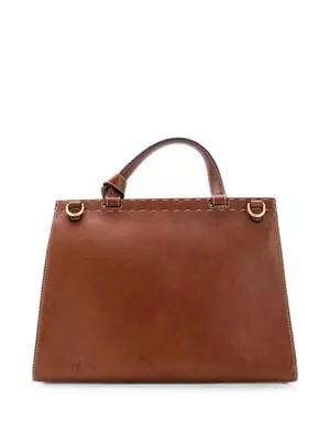 Gucci Gg Marmont Top Handle Bag Leather Small Satchel - Brown