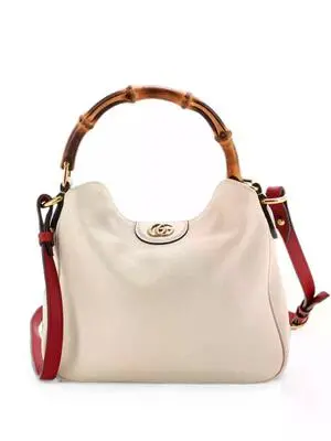 Gucci Diana Nm Bamboo Shoulder Bag Leather Small Tote Bag - Neutrals