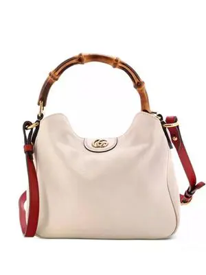 Gucci Diana Nm Bamboo Shoulder Bag Leather Small Tote Bag - Neutrals