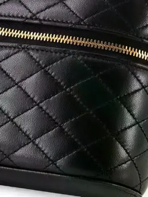 Saint Laurent Gaby Zip Around Vanity Bag Quilted Leather Mini Satchel