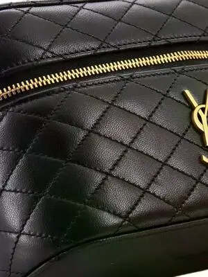 Saint Laurent Gaby Zip Around Vanity Bag Quilted Leather Mini Satchel