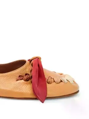 Hereu Juliol Foulard Leather Ballet Flats - Brown