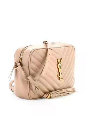 Saint Laurent Lou Camera Bag Matelasse Chevron Leather Small Crossbody Bag - Neutrals