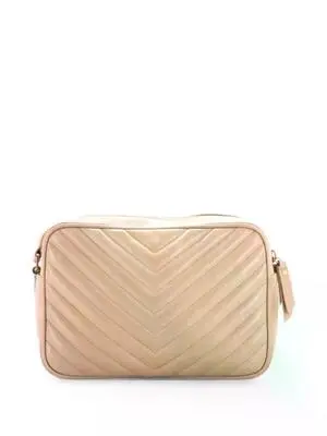 Saint Laurent Lou Camera Bag Matelassé Chevron Leather Small Crossbody Bag - Neutrals