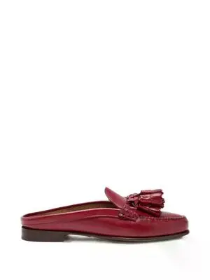 Hereu Borlada Tassel-detail Flat Mules - Red